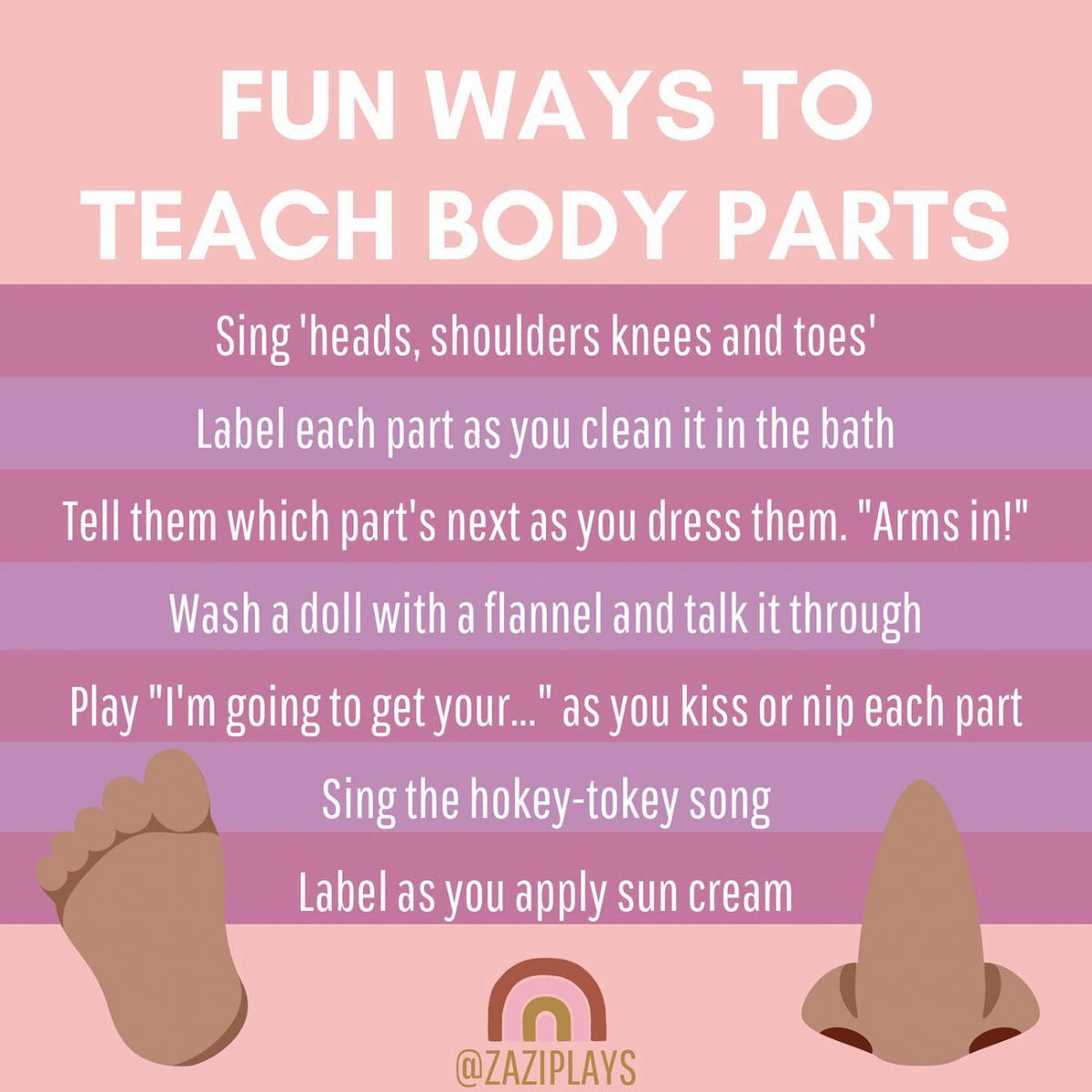 Fun ways to teach body parts – Zazi