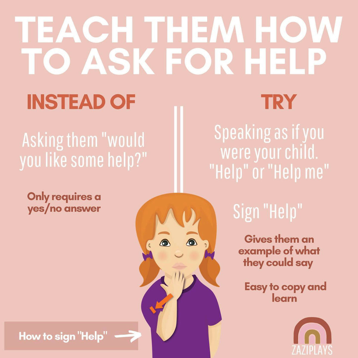 Teach them how to ask for help – Zazi