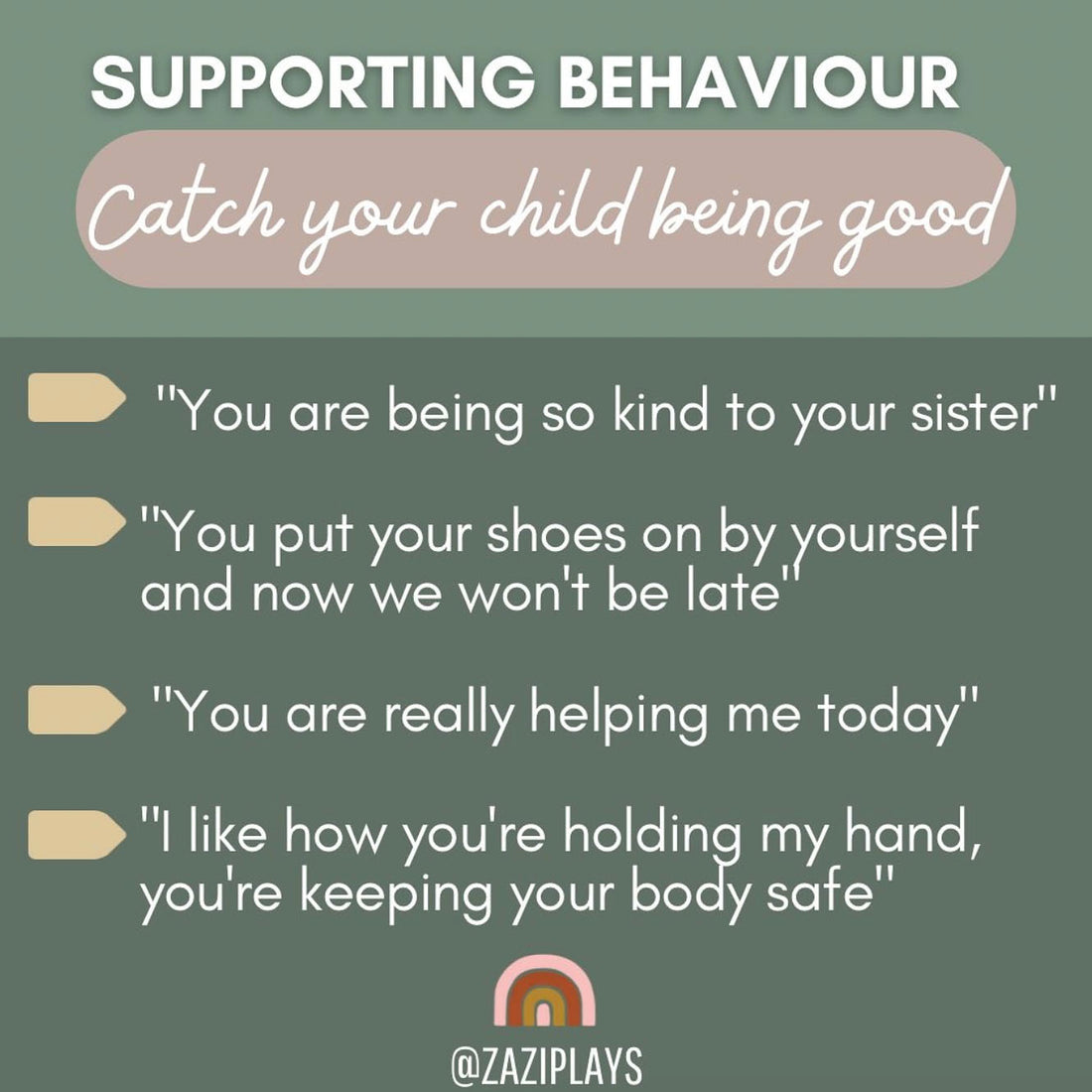 Supporting Behaviour: Catch your Child being Good – Zazi
